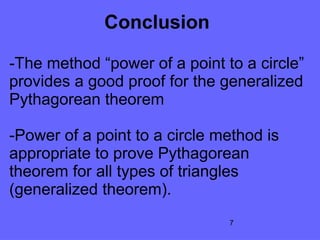 Generalized Pythagorean theorem | PPT
