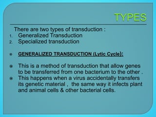 Generalized & specialized transduction | PPTX