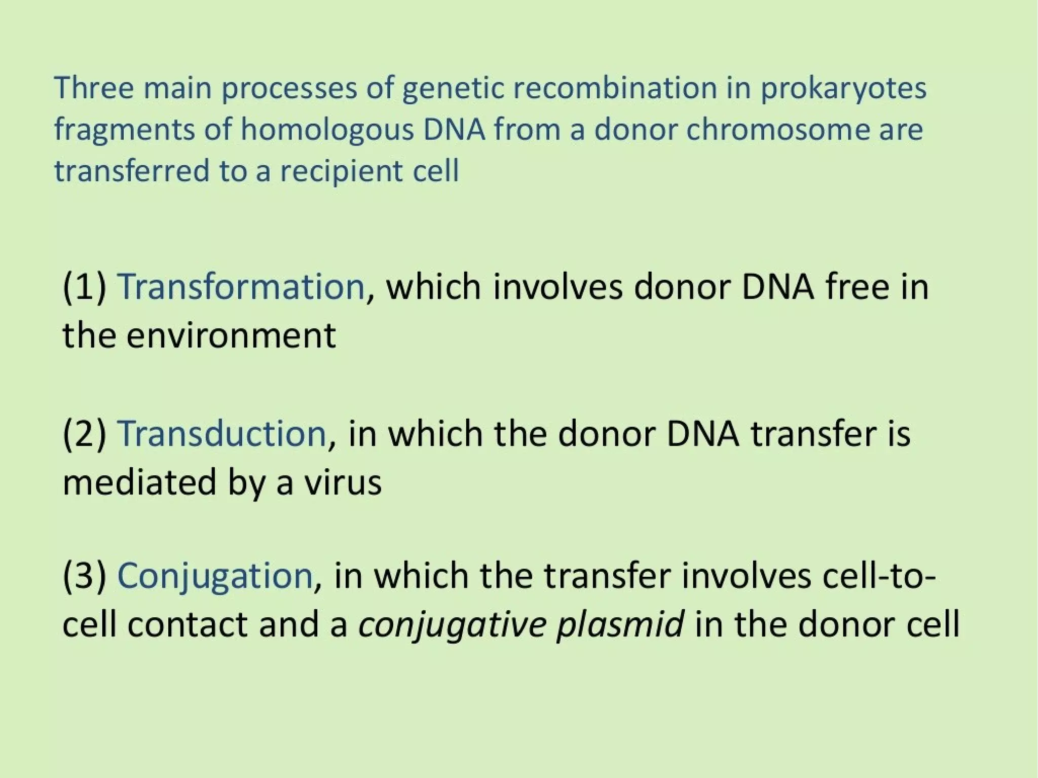 Generalized & specialized transduction, transformation and conjugation ...