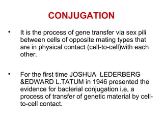 Generalized & specialized transduction, transformation and conjugation ...