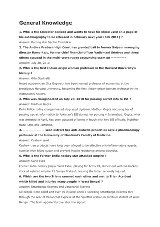 General knowledge | DOC