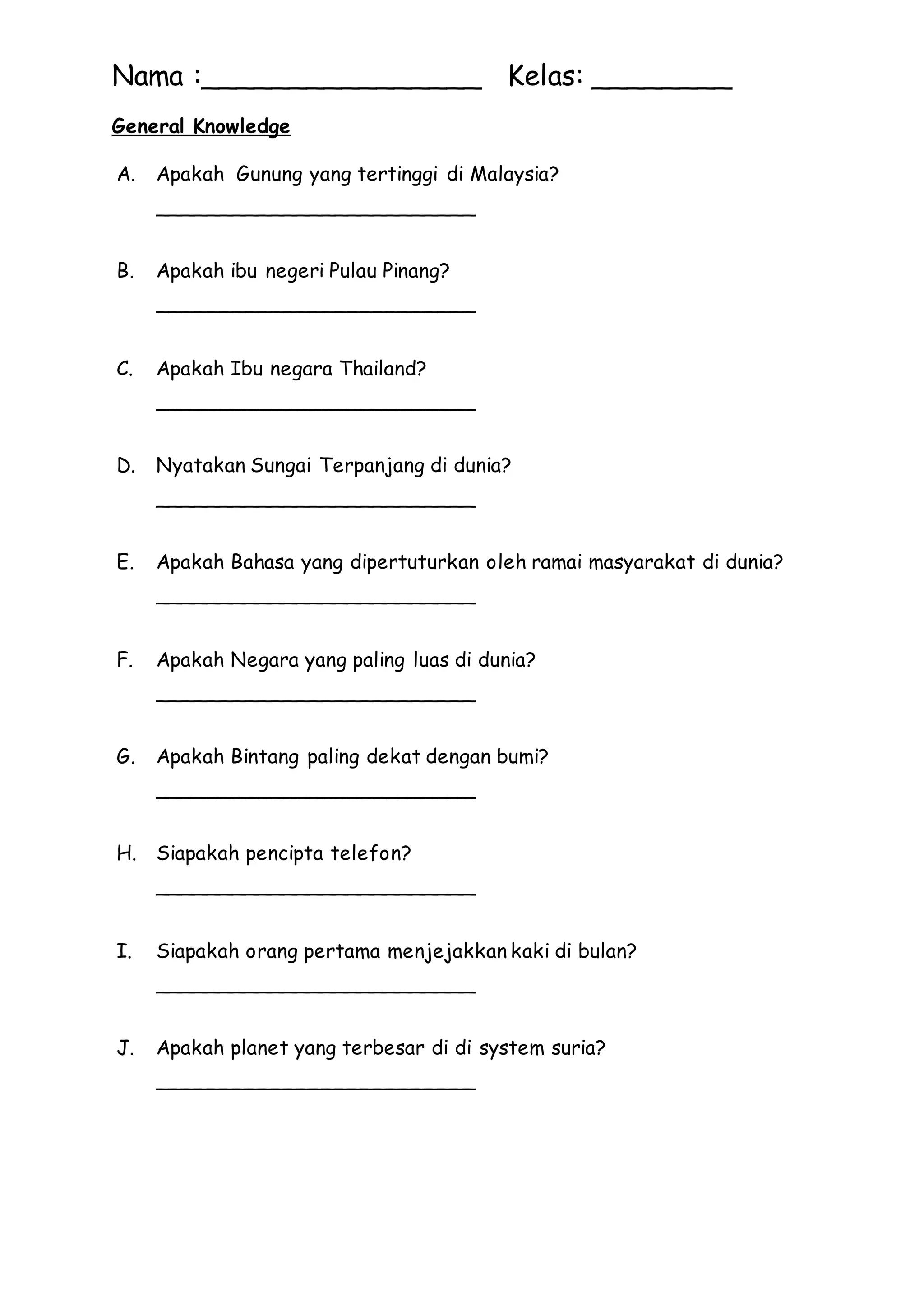 General knowledge 2 | PDF