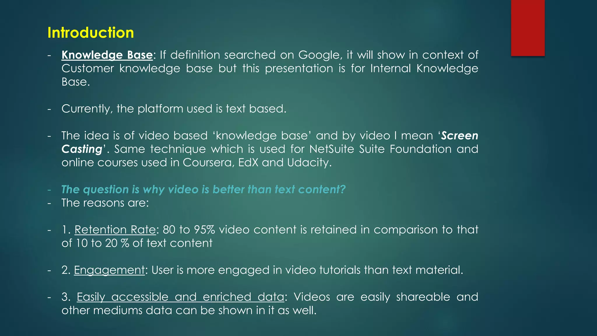 Knowledge base Design for Project Based Consulting Orgs | PPT