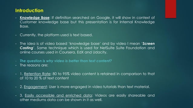 Knowledge base Design for Project Based Consulting Orgs | PPT