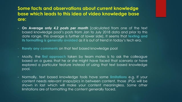Knowledge base Design for Project Based Consulting Orgs | PPT