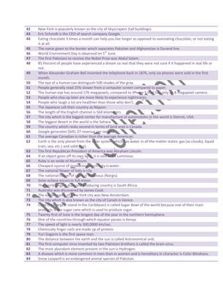 General knowledge book | PDF | Geography | Science