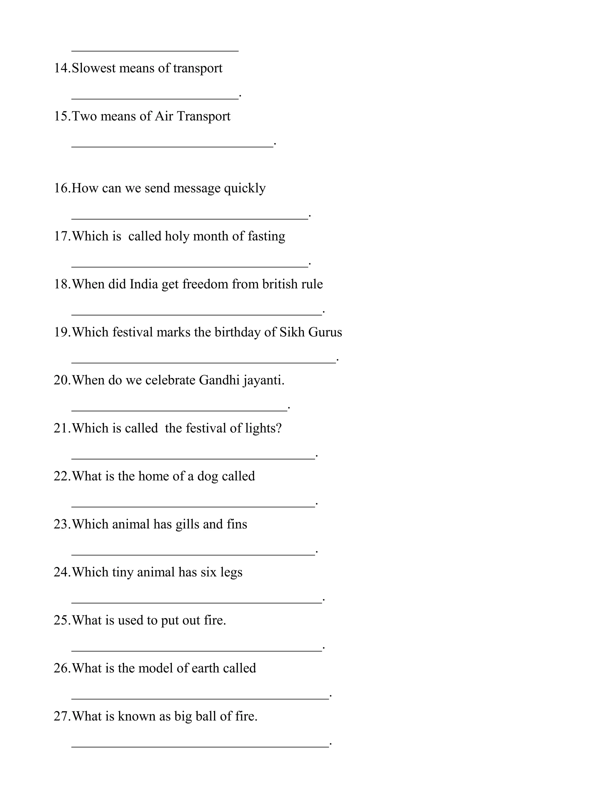 General knowledge practice | PDF