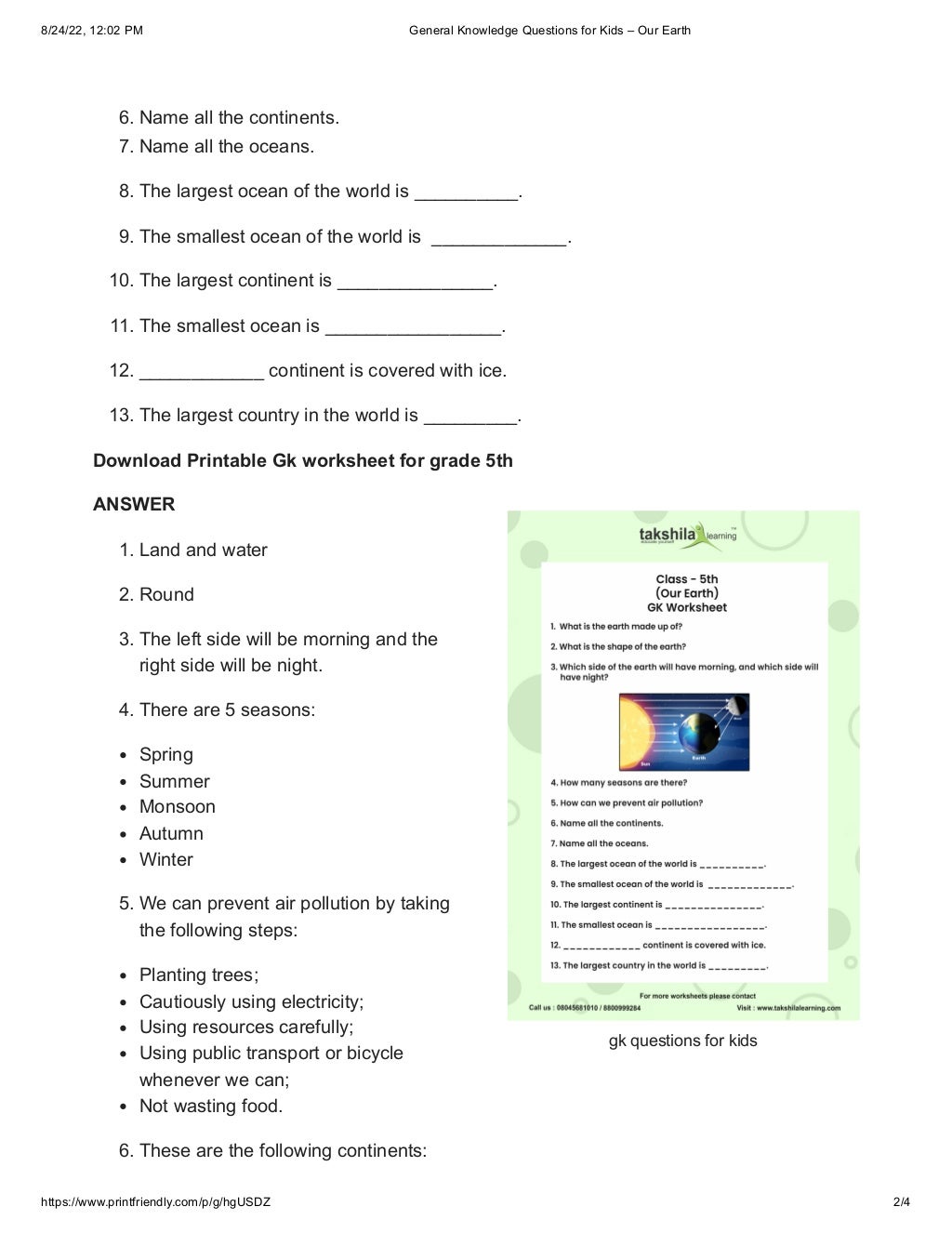 General Knowledge Questions for Kids – Our Earth.pdf