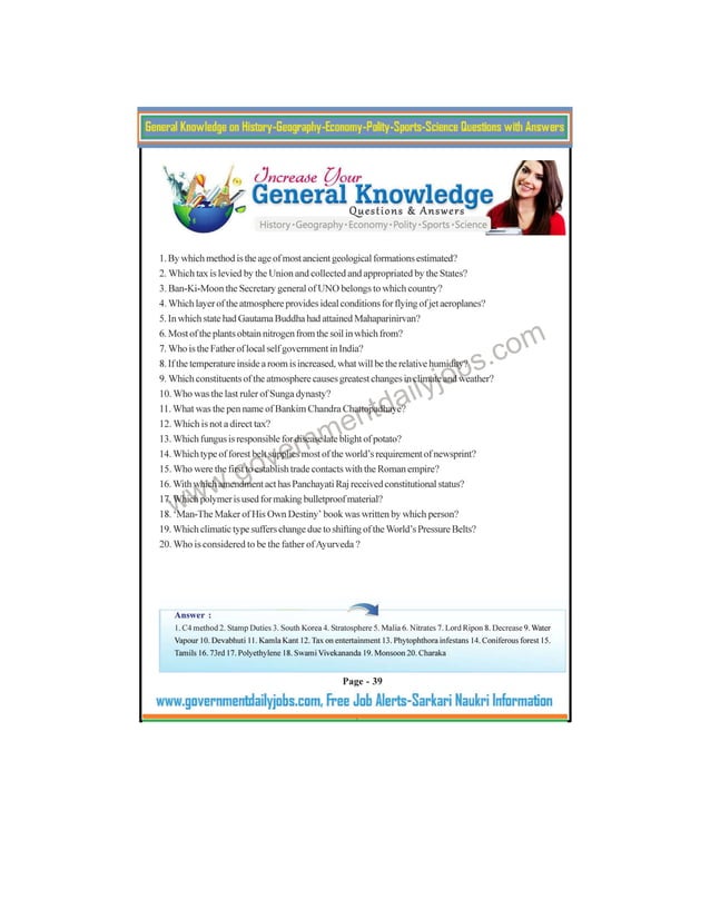General Knowledge Questions with Answers-1.pdf | Education
