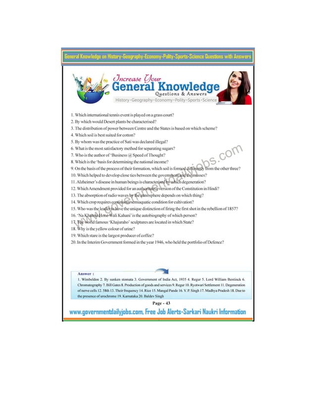 General Knowledge Questions with Answers-1.pdf | Education