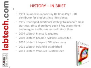 Labtech Overview June 2012 | PPTX | Biotech and Biomedical Industry ...