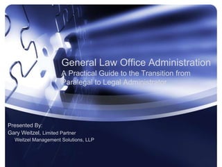 General Law Office Administration Power Point | PPTX | Legal Services ...