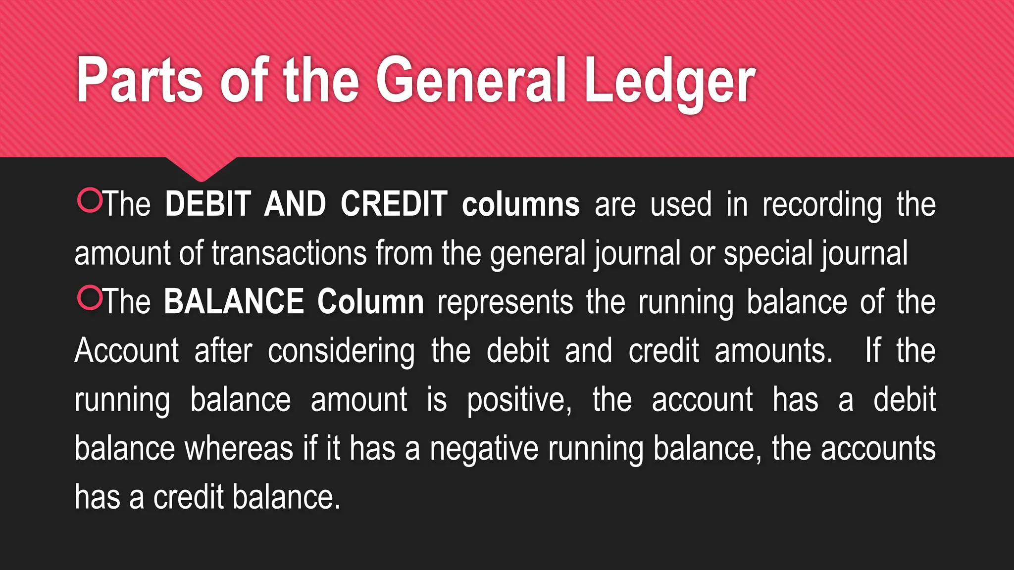 COMPONENTS OF A GENERAL LEDGER AND ITS PROCEDURE | PPT