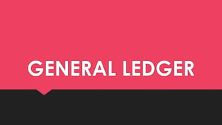 COMPONENTS OF A GENERAL LEDGER AND ITS PROCEDURE | PPT