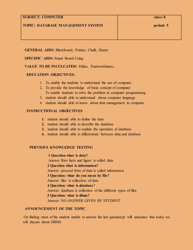 ict lesson plan | PDF