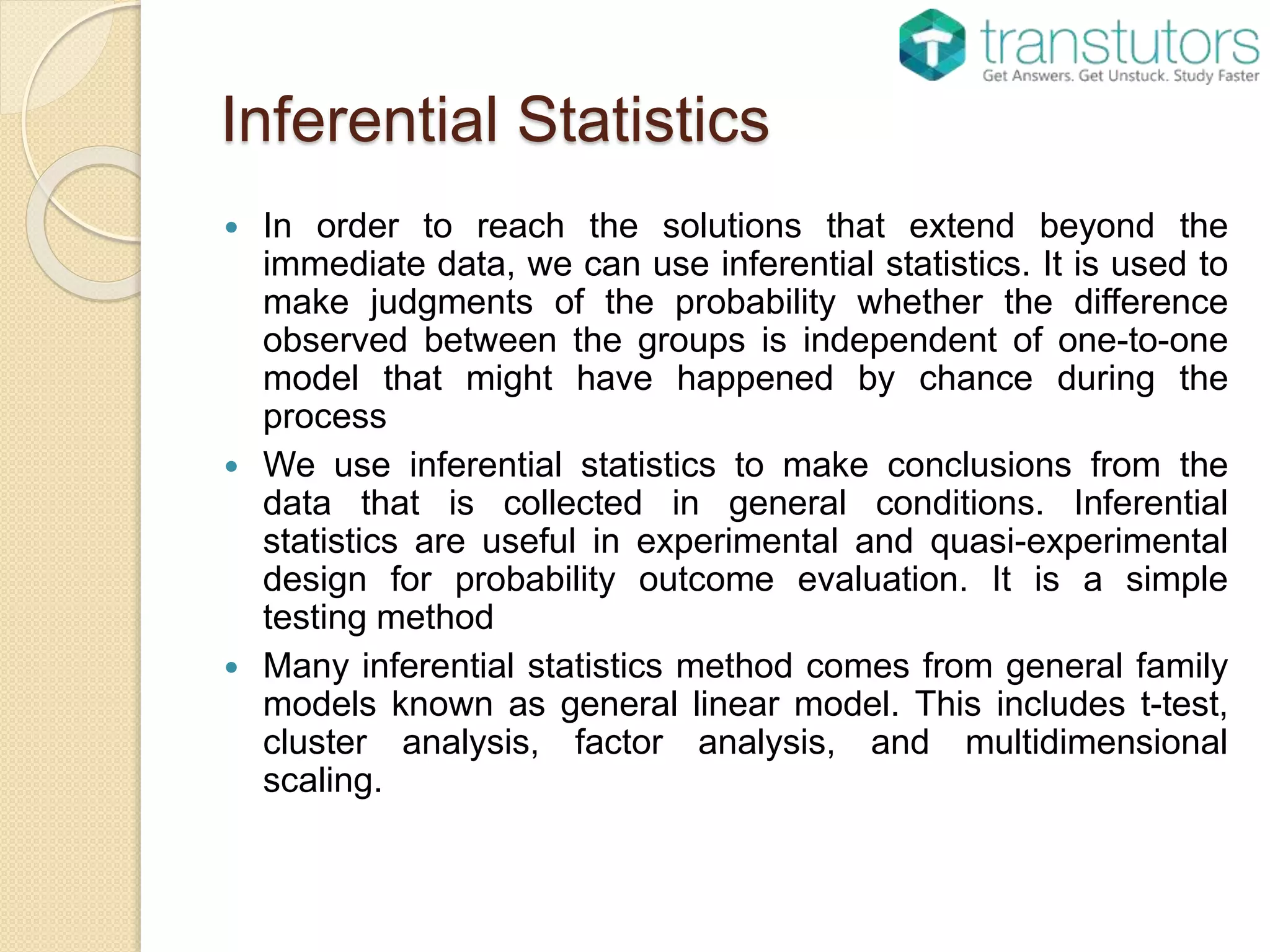 General Linear Model | Statistics | PPTX