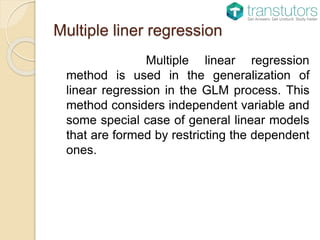 General Linear Model | Statistics | PPTX
