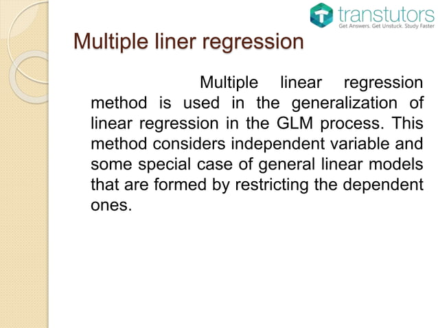 General Linear Model | Statistics | PPTX