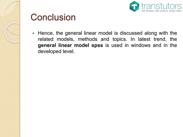 General Linear Model | Statistics | PPTX