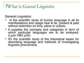 General linguistics | PPT