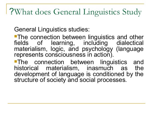 General linguistics