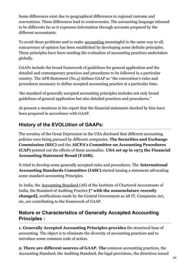 Generally accepted accounting principles | PDF