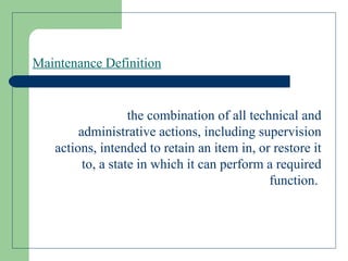 General Maintenance | PPT