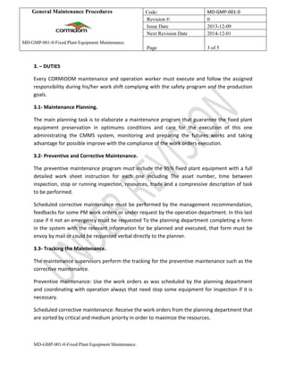 General maintenance procedures | PDF