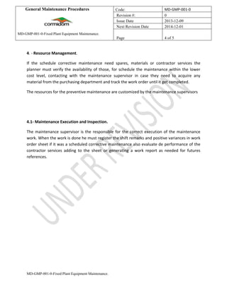 General maintenance procedures | PDF