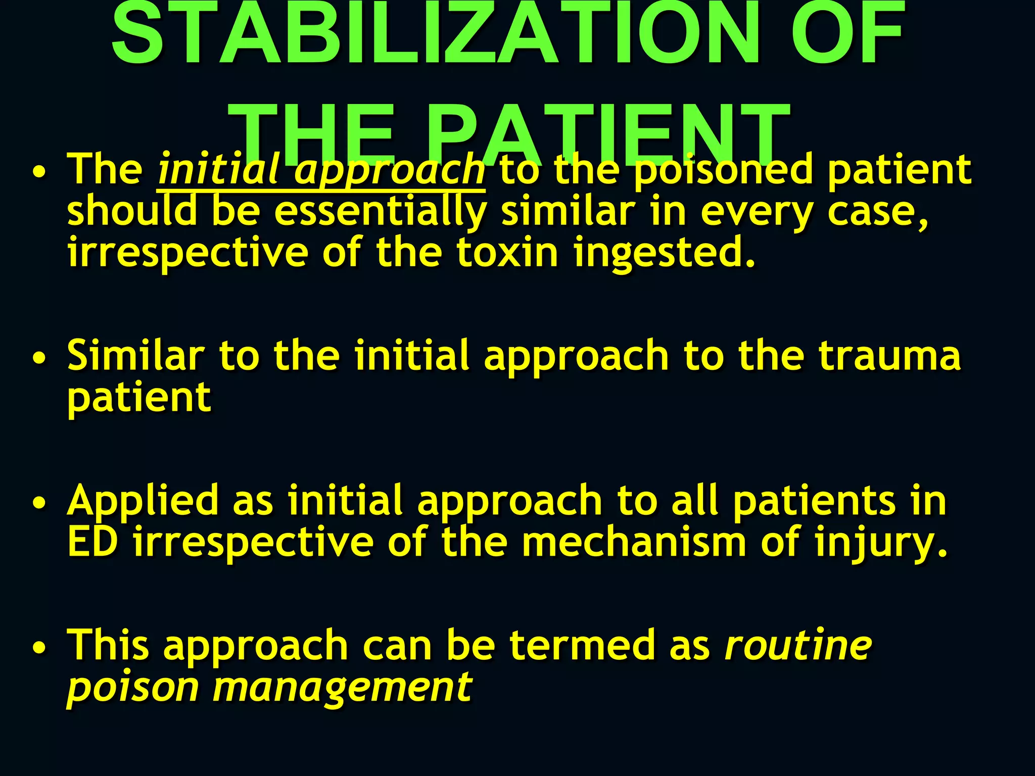 Principles of Management of Acute Poisoning | PPTX