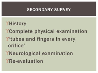 General management of trauma | PPTX