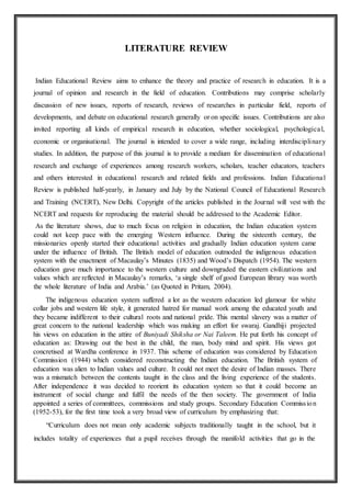 empirical study on education system in India | DOCX