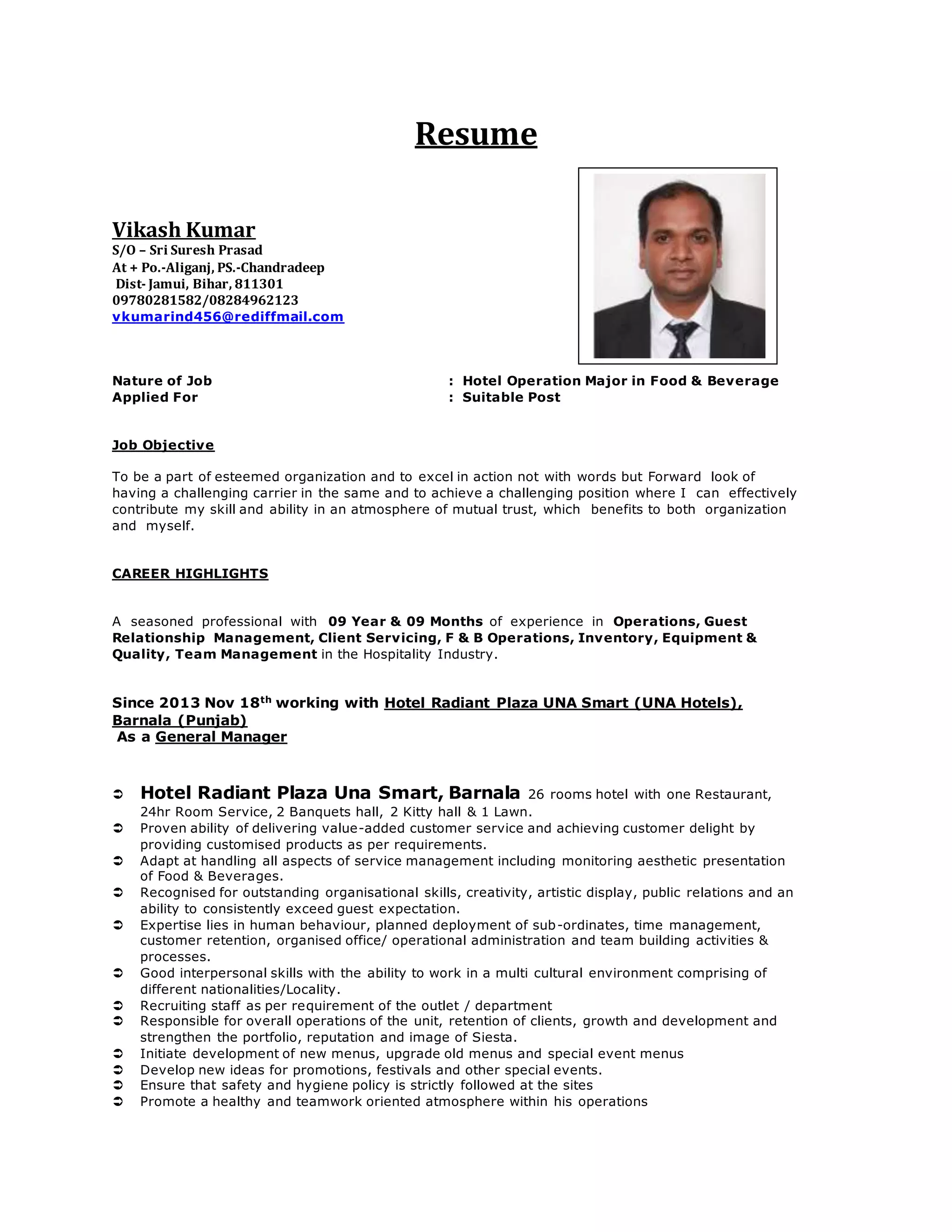 General manager. | PDF