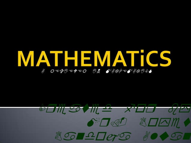General mathematics | PPT