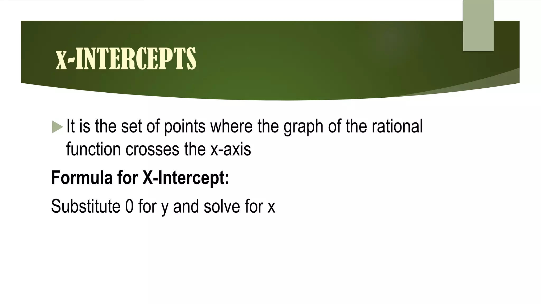 General Mathematics - Intercepts of Rational Functions | PDF