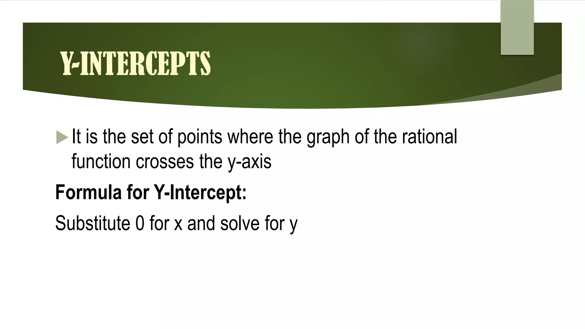 General Mathematics - Intercepts of Rational Functions | PDF