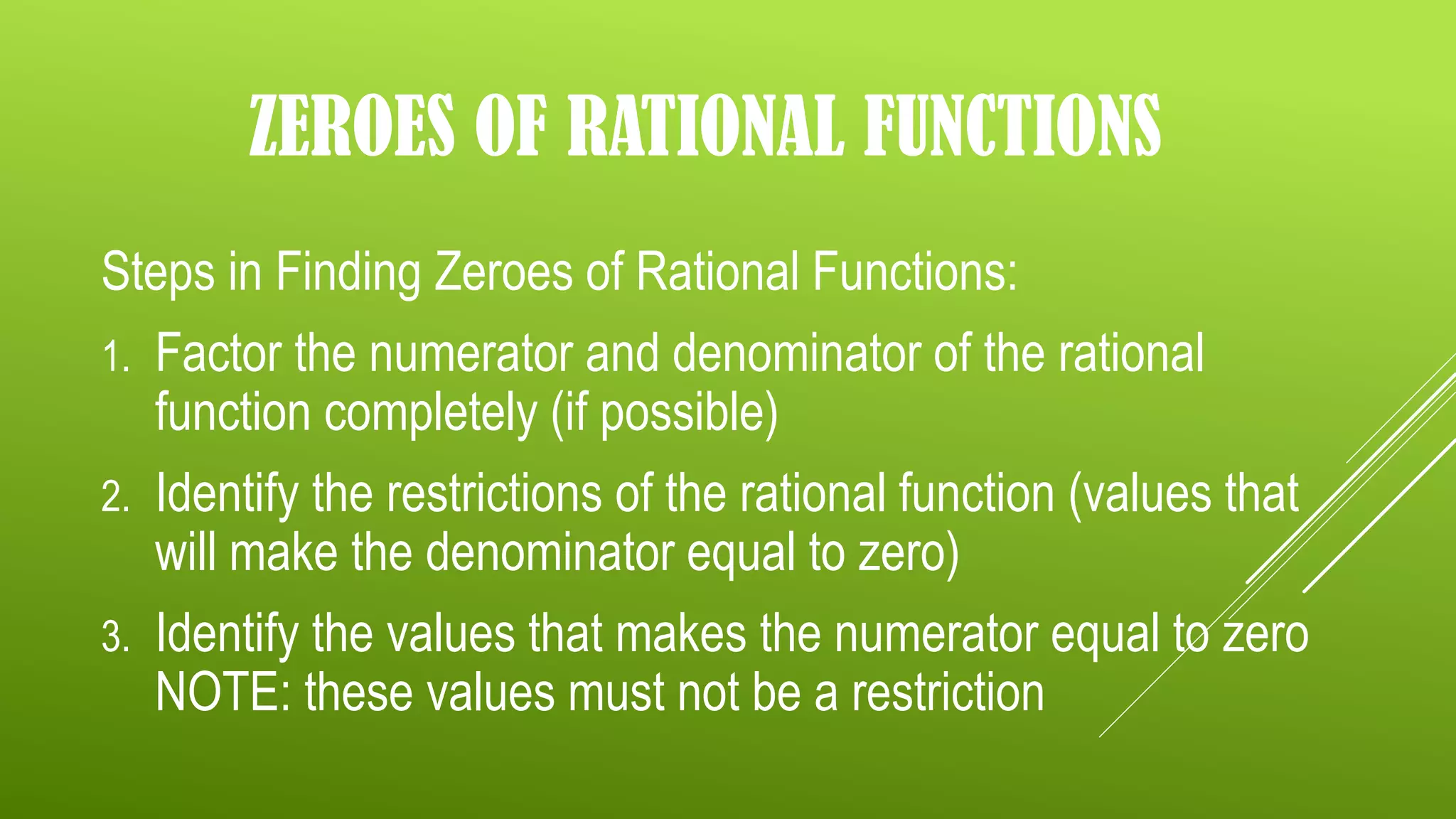 General Mathematics - Rational Functions | PDF