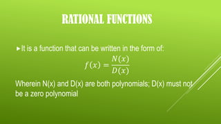 General Mathematics - Rational Functions | PDF