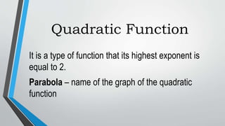 General Mathematics - Representation and Types of Functions | PPTX