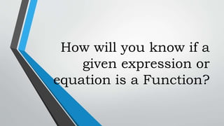 General Mathematics - Representation and Types of Functions | PPTX