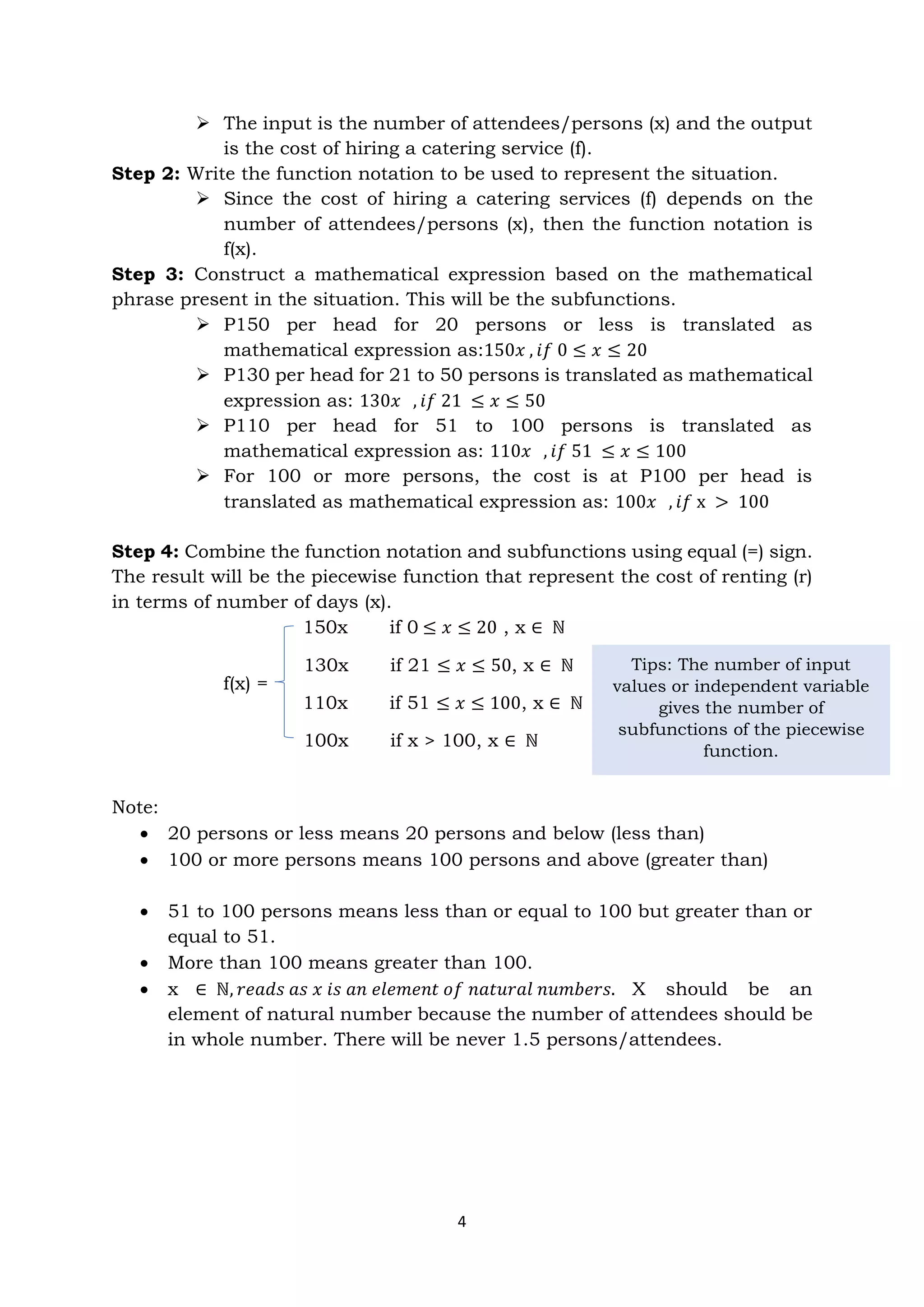 PIECEWISE FUNCTION | PDF