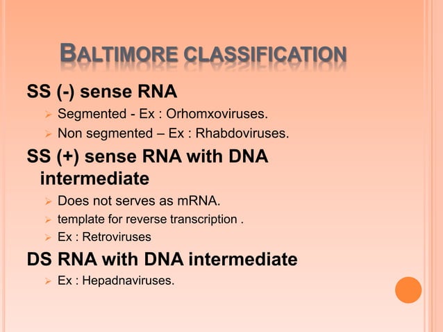 classification of virus :LHT,HOLMES,BALTIMORE,ICTV | PPTX | Biological ...