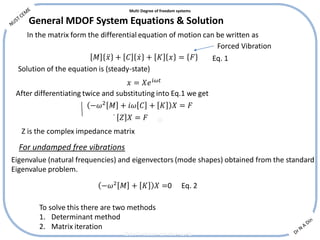 General MDOF System Equations and Solution.pdf