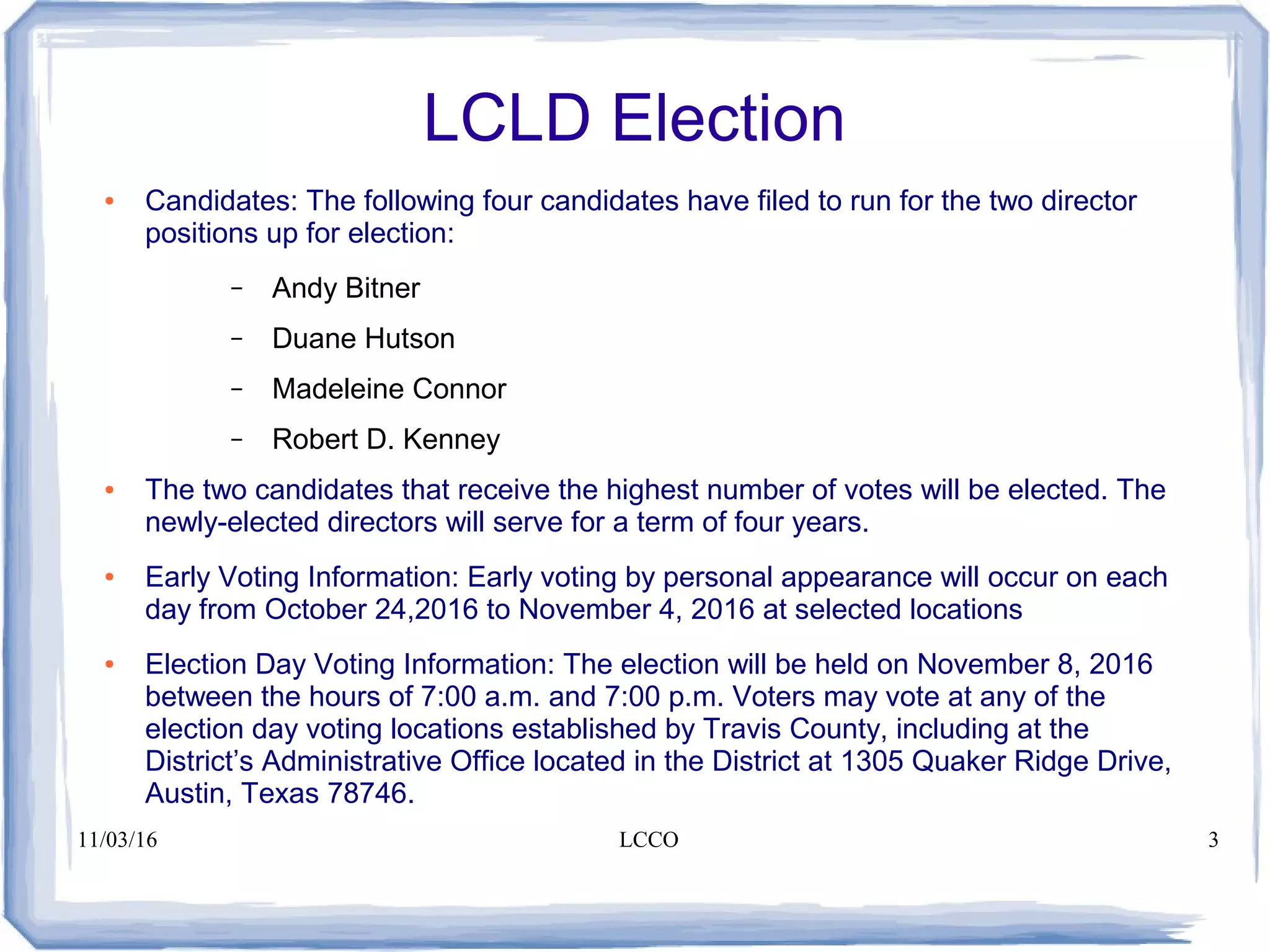 LCCO General Meeting 110316 | PPT