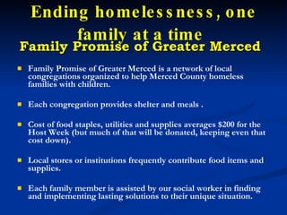 Family Promise of Greater Merced Power Point Presentation | PPT