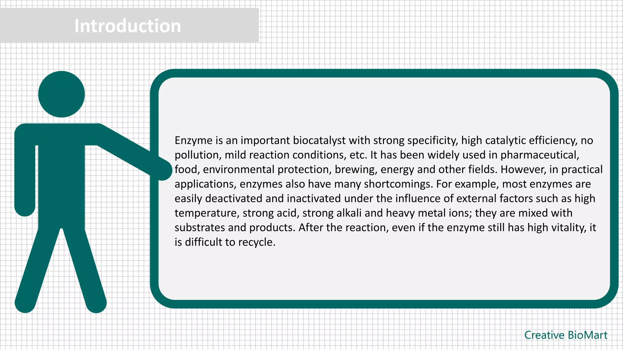 General method of enzyme immobilization and its carrier characteristics ...