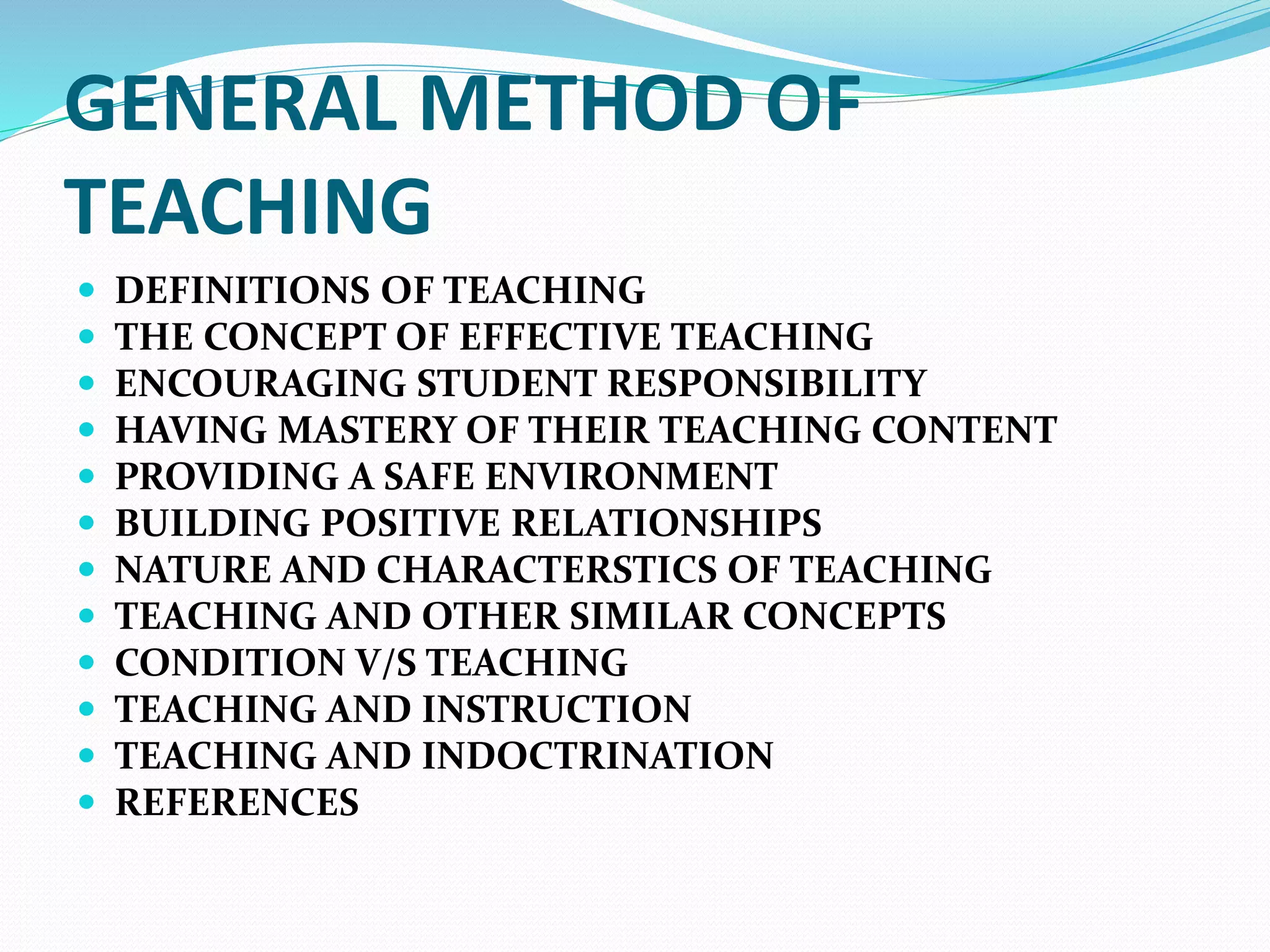 General method of teaching edited | PPT