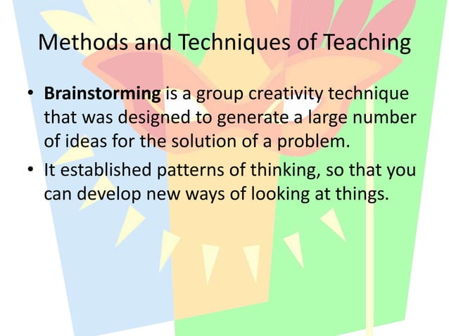General methods, strategy and techniques of teaching | PPT