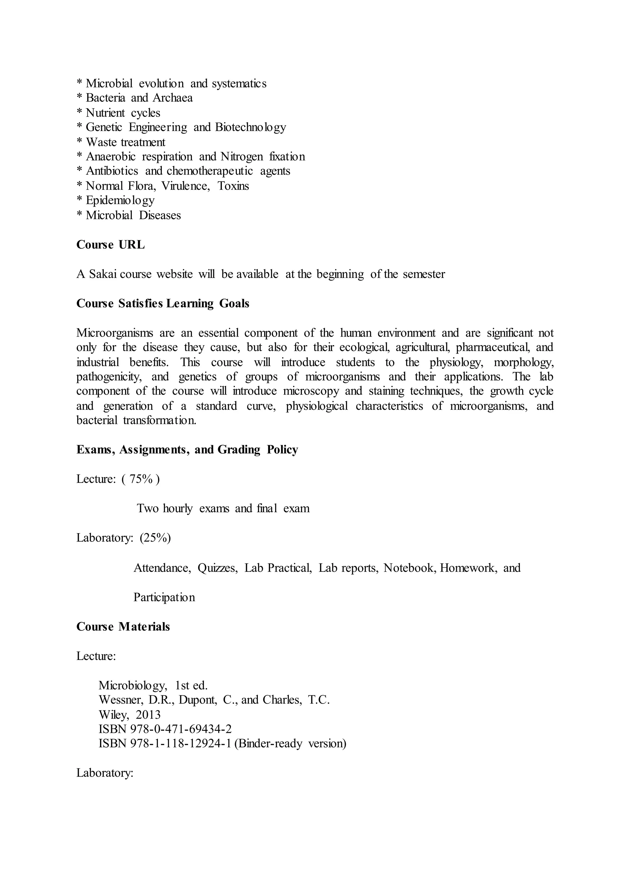 General microbiology | DOCX