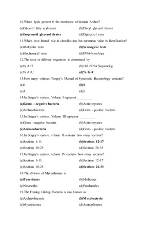 General microbiology MCQ | DOCX